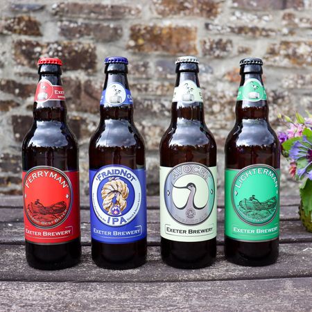 Four Exeter Ales & Glasses Hamper | Devon Real Ale Gift Set
